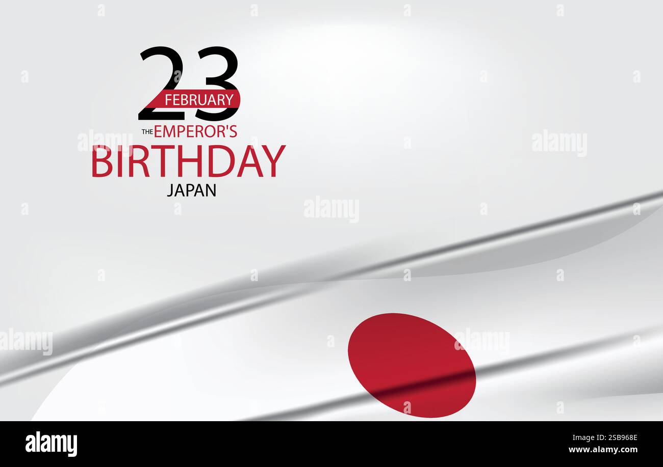 A digital illustration commemorating the Japanese Emperor's Birthday on ...