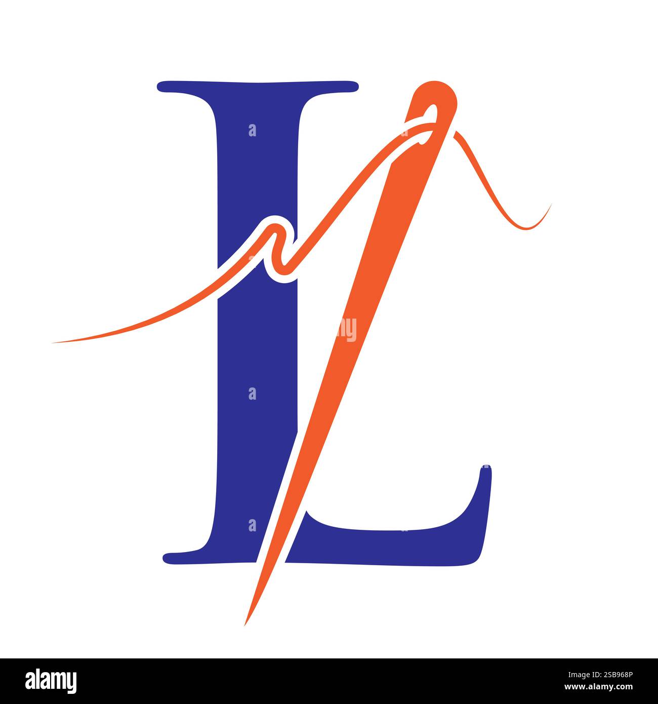 Letter L Sewing Needle Logo Design for Embroider, Textile, Fashion ...