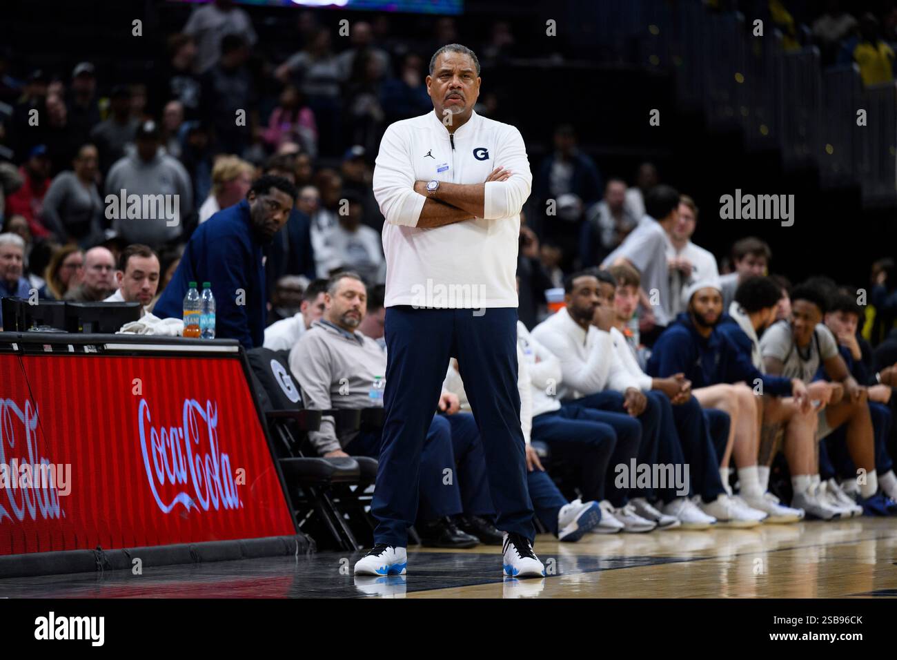 WASHINGTON, DC - JANUARY 31: Georgetown Hoyas head coach Ed Cooley on ...
