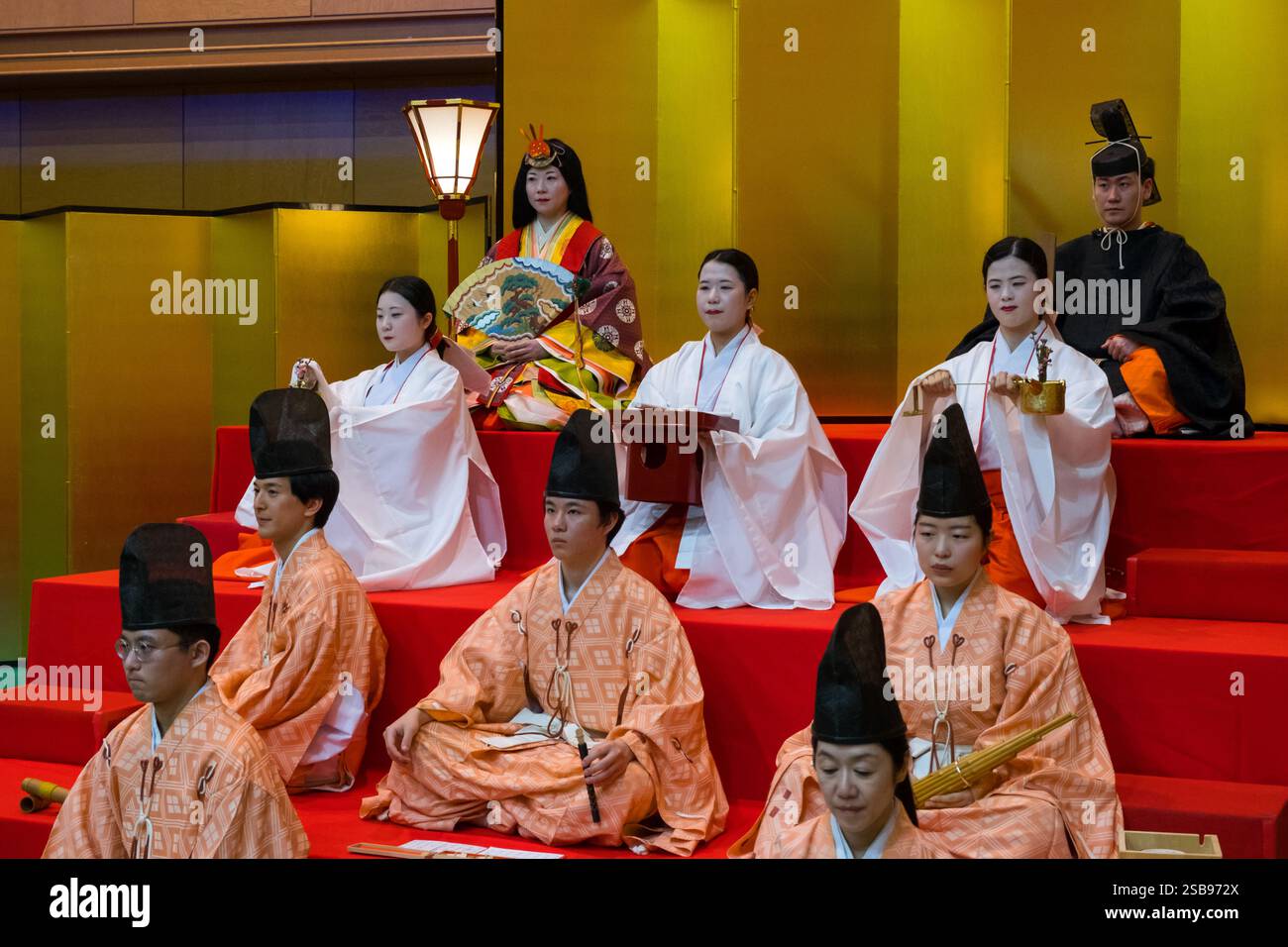 Human Hina Ningyo dolls enact the Girl's Day event taking place ...