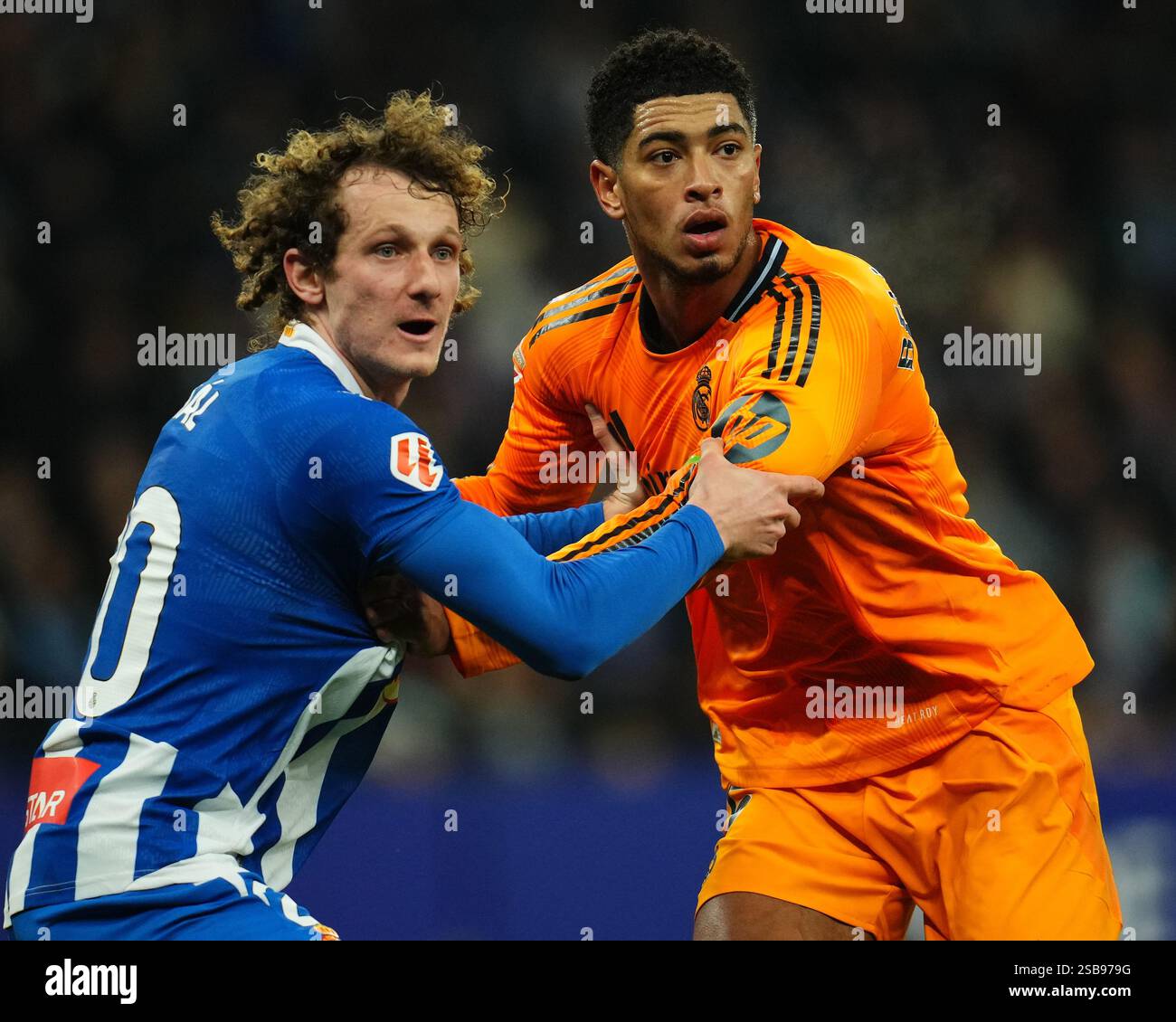 Barcelona, Spain. 02nd Feb, 2025. Jude Bellingham of Real Madrid and ...