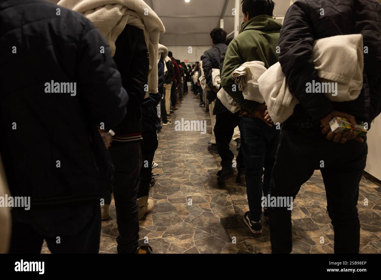 Illegal aliens are returned to their country of origin, Jan. 23, 2025. Photo by Robert Cano ...