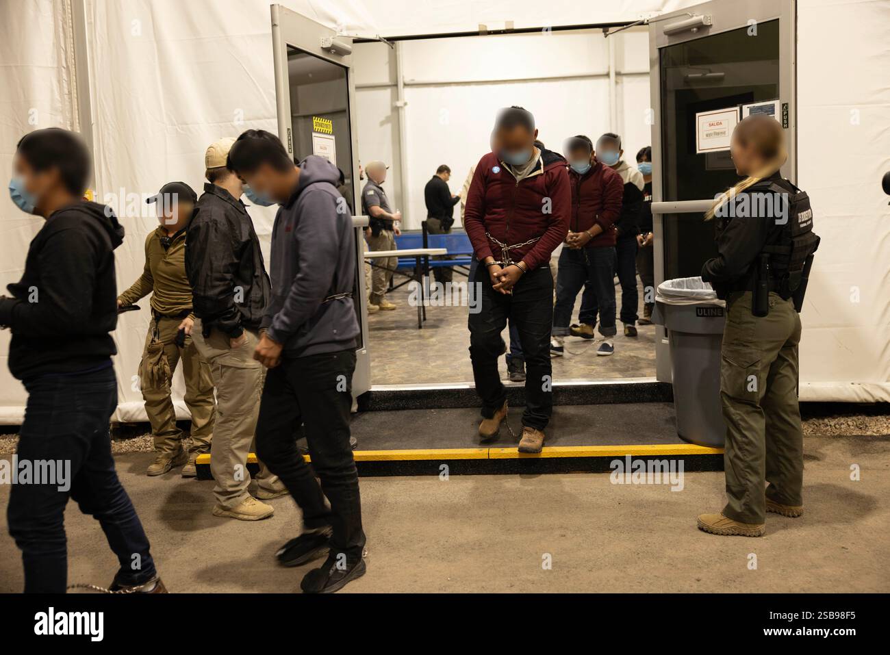 Illegal aliens are returned to their country of origin, Jan. 23, 2025. Photo by Robert Cano ...