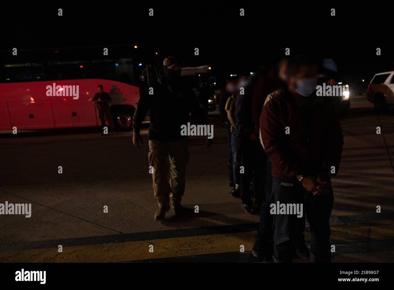 Illegal aliens are returned to their country of origin, Jan. 23, 2025. Photo by Robert Cano ...