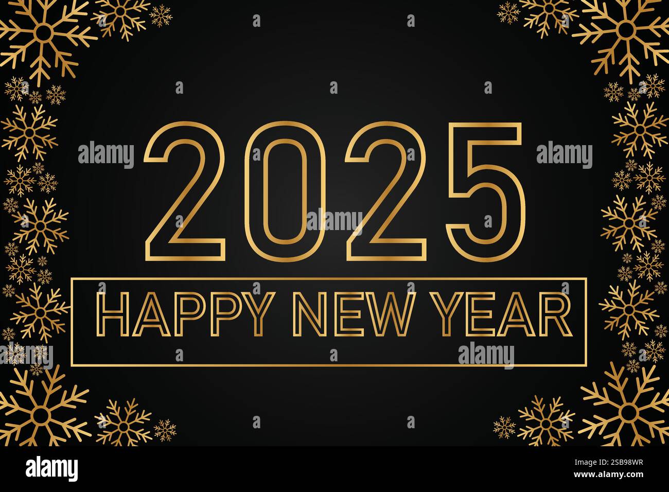 2025 handwritten text. Typography vector design for Happy New Year ...