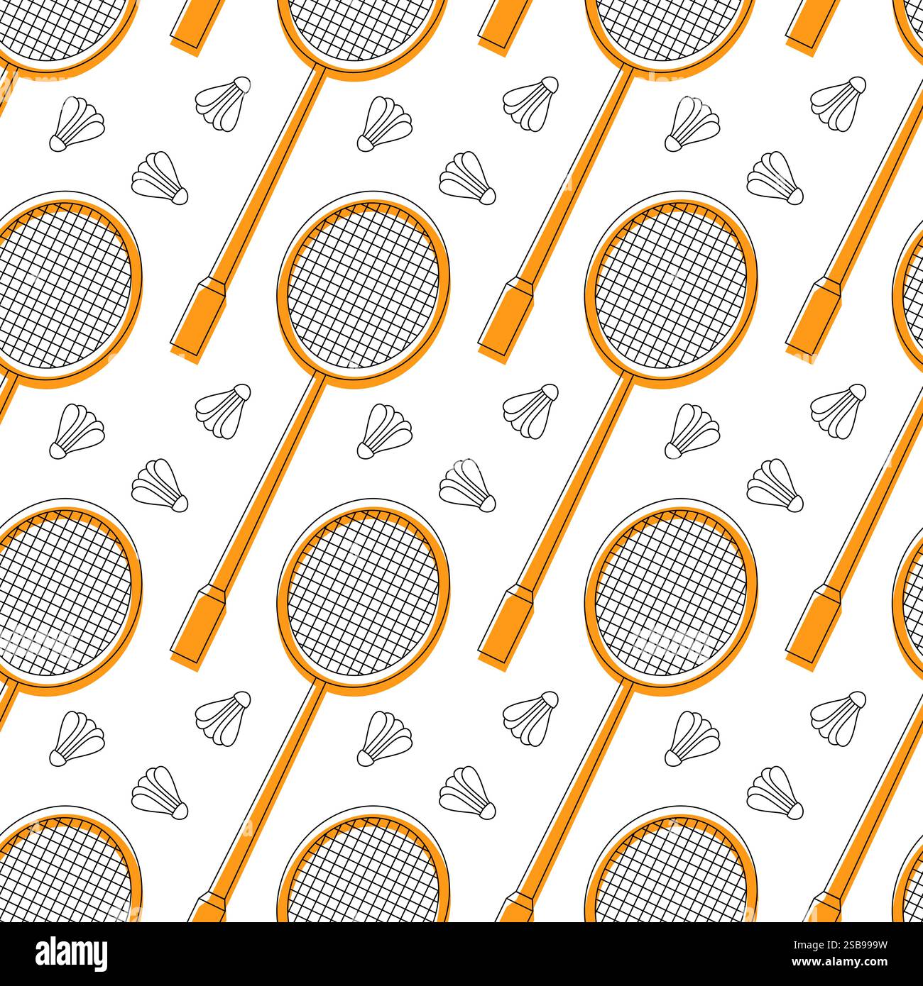Badminton game rackets shuttlecock Stock Vector Images - Alamy