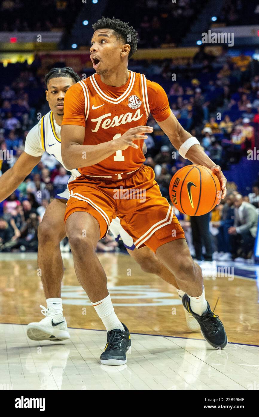 BATON ROUGE, LA - FEBRUARY 01: Texas Longhorns guard Julian Larry (1 ...