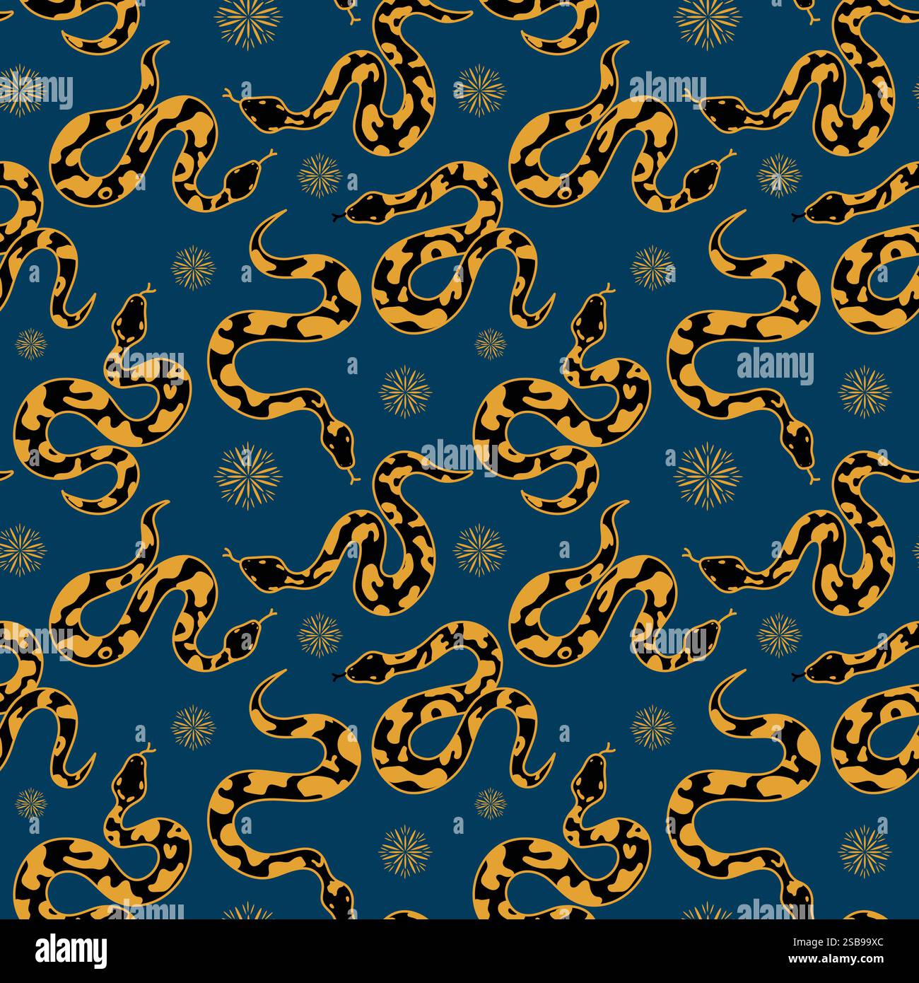Colorful Snake seamless pattern vector illustration of animal Stock ...