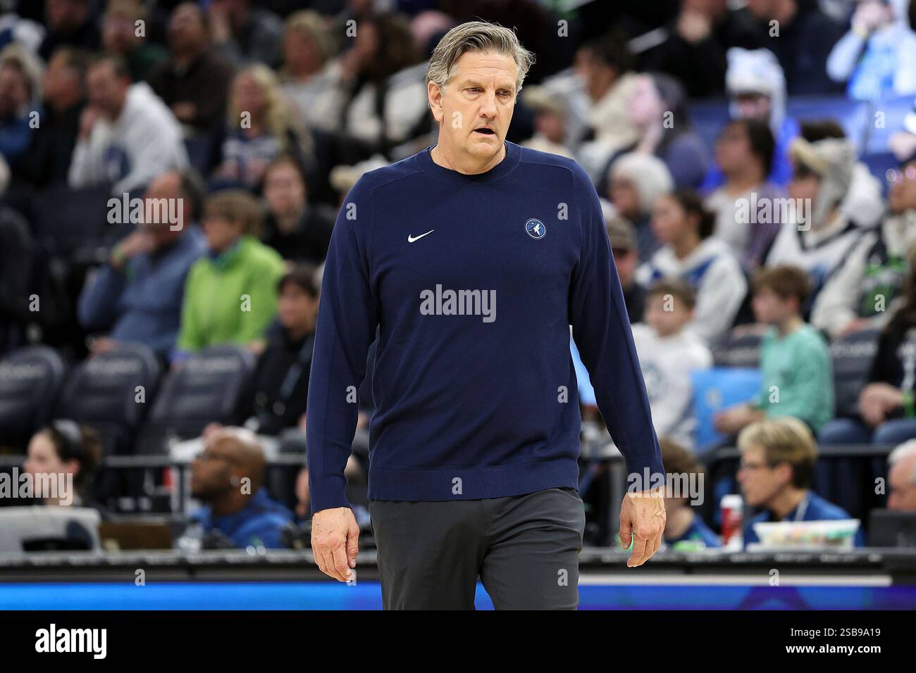 Minnesota Timberwolves head coach Chris Finch looks on during the ...