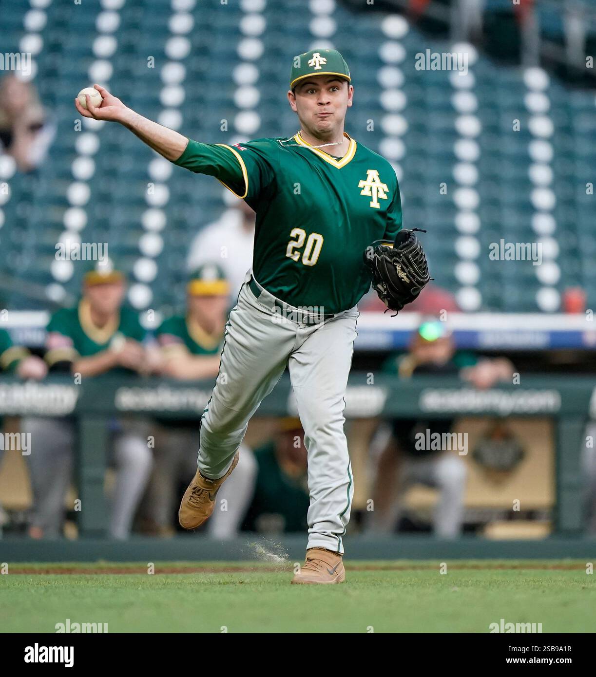 Houston, USA. 01st Feb, 2025. Arkansas Tech Wonder Boys pitcher Jaxon ...