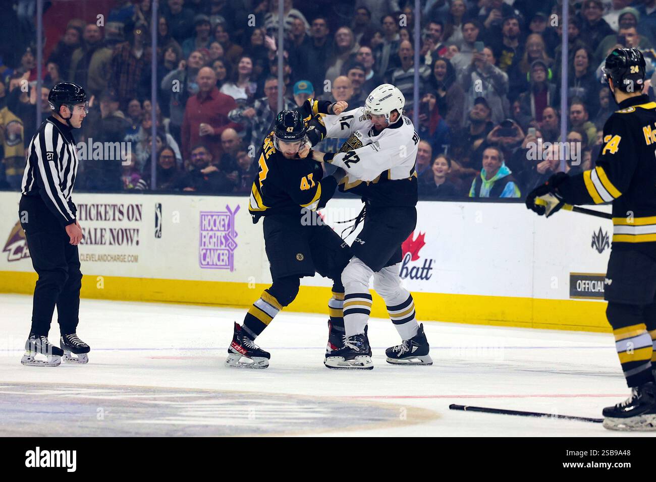 CLEVELAND, OH - FEBRUARY 01: Providence Bruins forward Joey Abate (47 ...