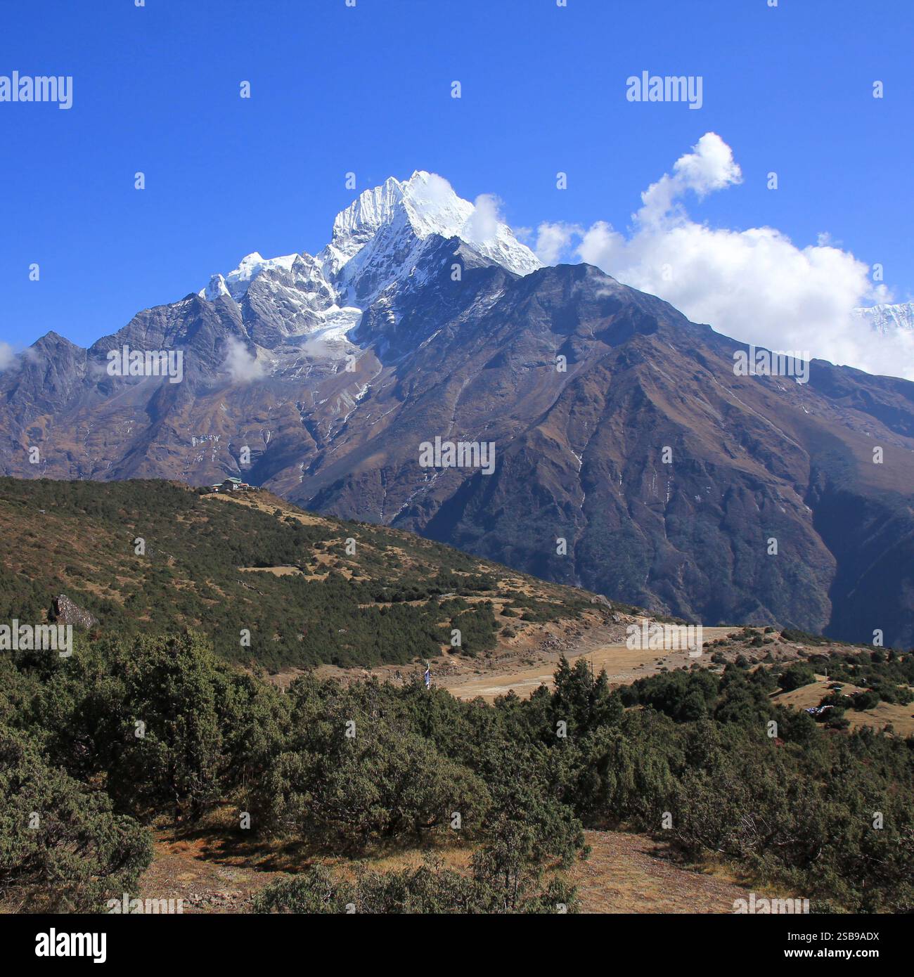 Syangboche Airport and Mount Thamserku, Khumbu, Nepal Stock Photo - Alamy