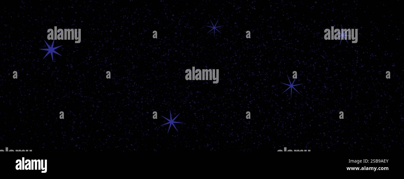 flashing stars, starry sky, appear and disappear on a black background ...