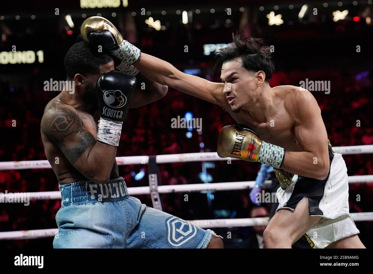 Brandon Figueroa hits Stephen Fulton Jr. in a featherweight title ...