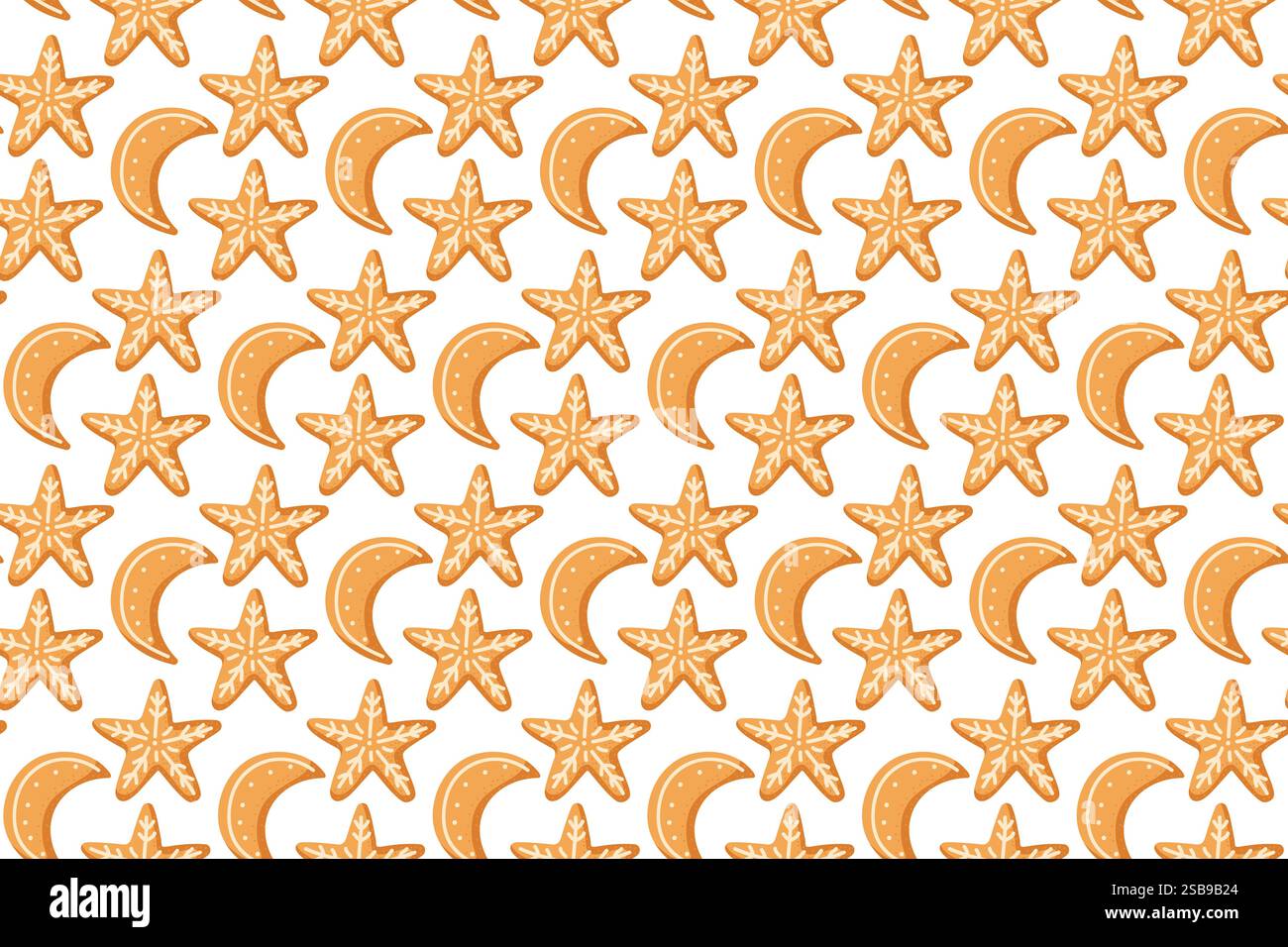Colorful pattern featuring star and crescent moon designs with a ...