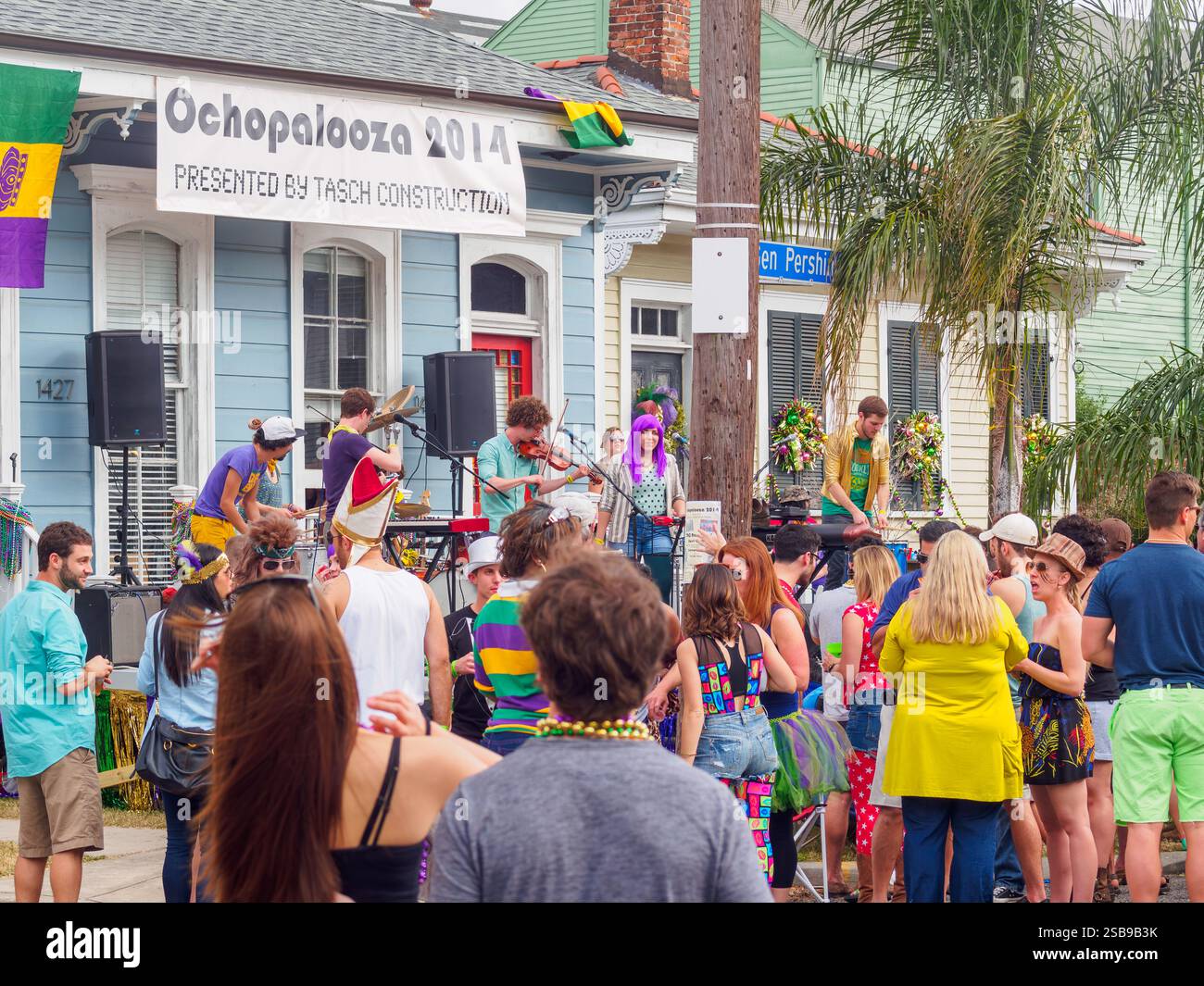 New Orleans, LA, USA - March 2, 2014: Sweet Crude performs at the ...
