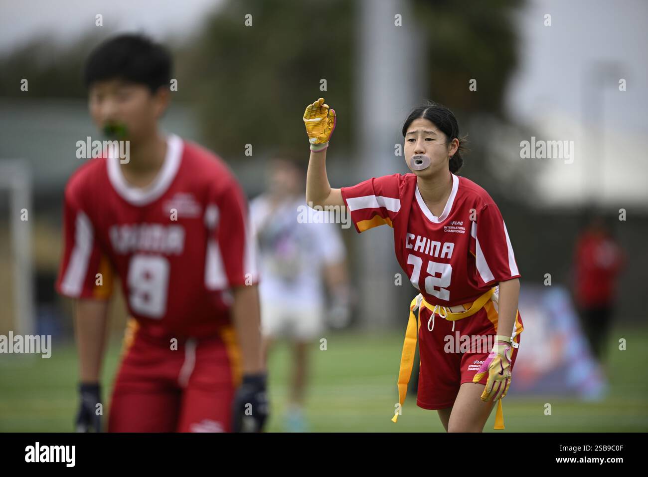 Team China plays against Team Panama during the NFL Flag Football ...