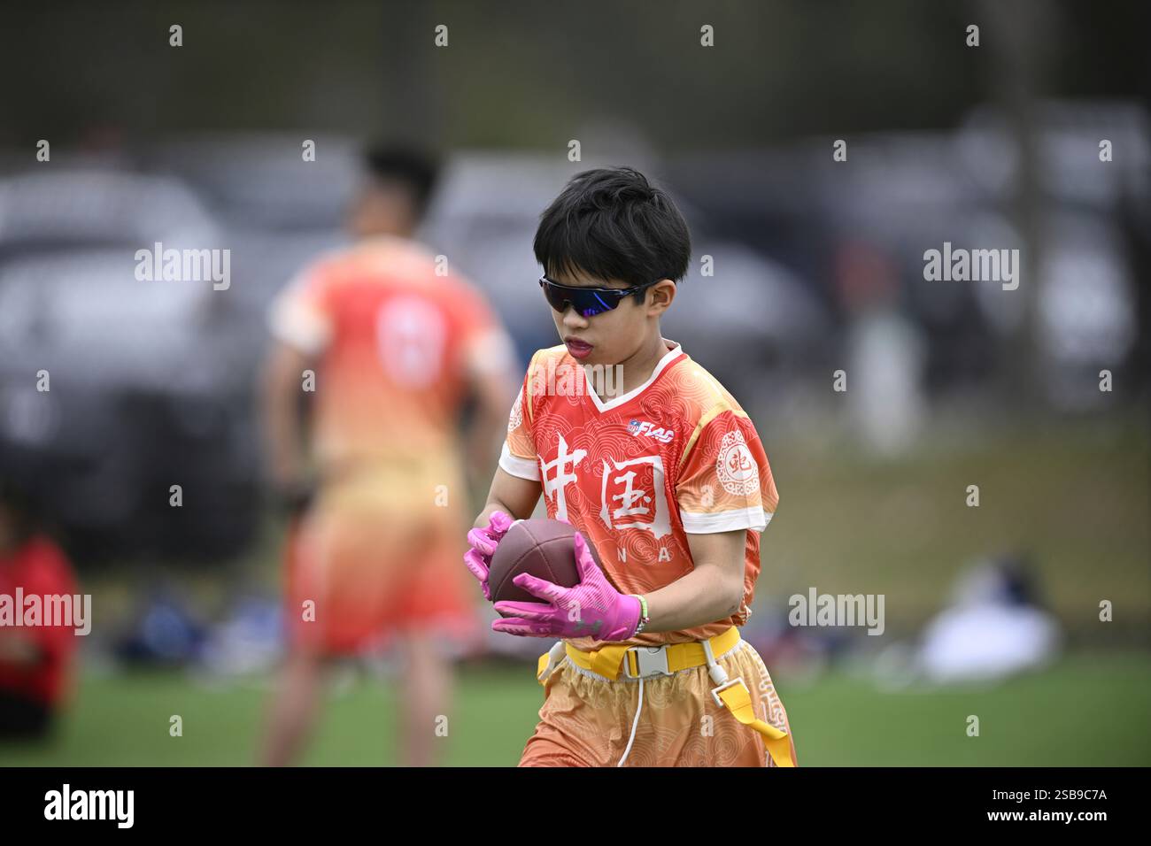 Team China warms up during the NFL Flag Football International ...