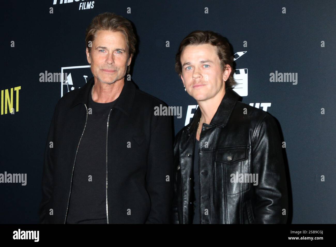 LOS ANGELES - JAN 30: Rob Lowe, son John Owen Lowe at the Grace Point ...