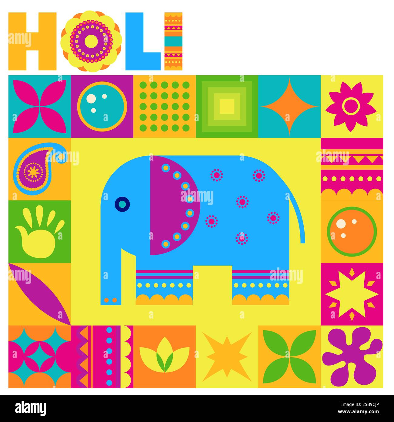 Playful Holi Festival Artwork vector Stock Vector Image & Art - Alamy