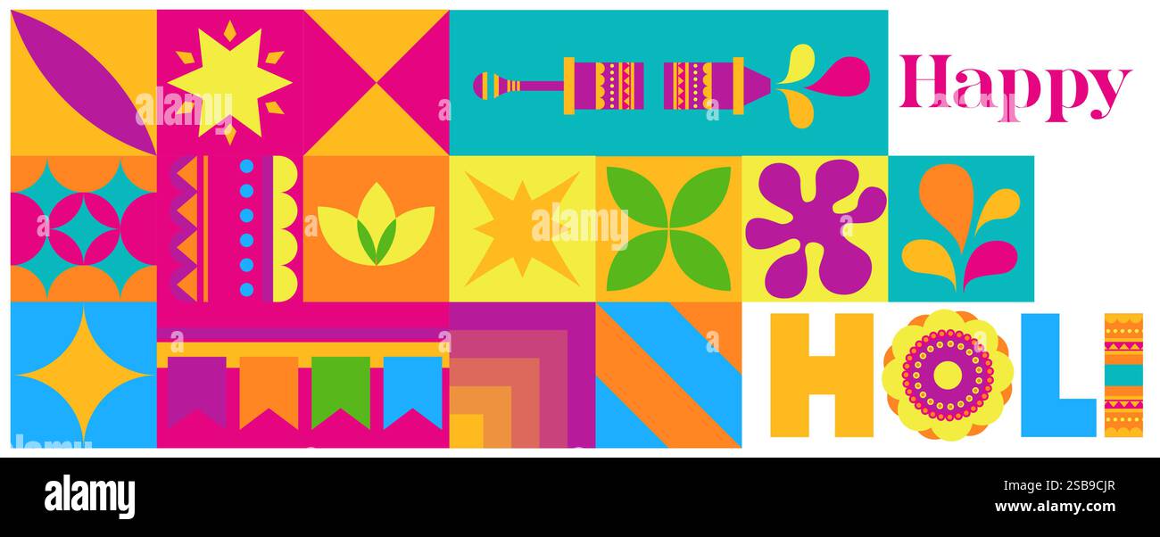 Colorful Holi Festival Banner vector Stock Vector Image & Art - Alamy