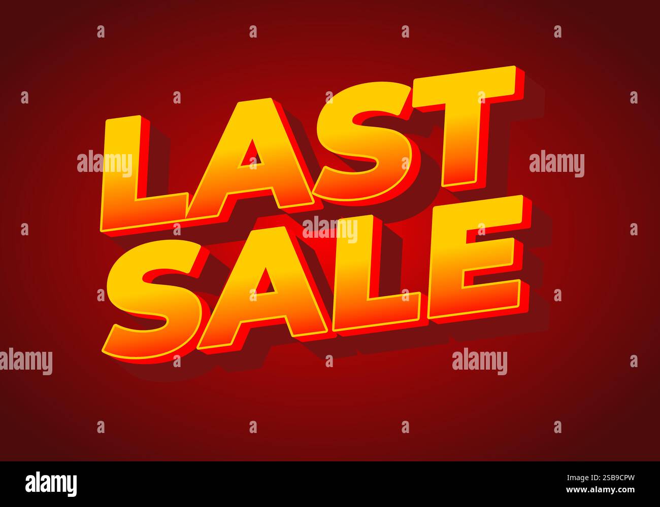 Last sale. Text effect design for online promotion and print media ...