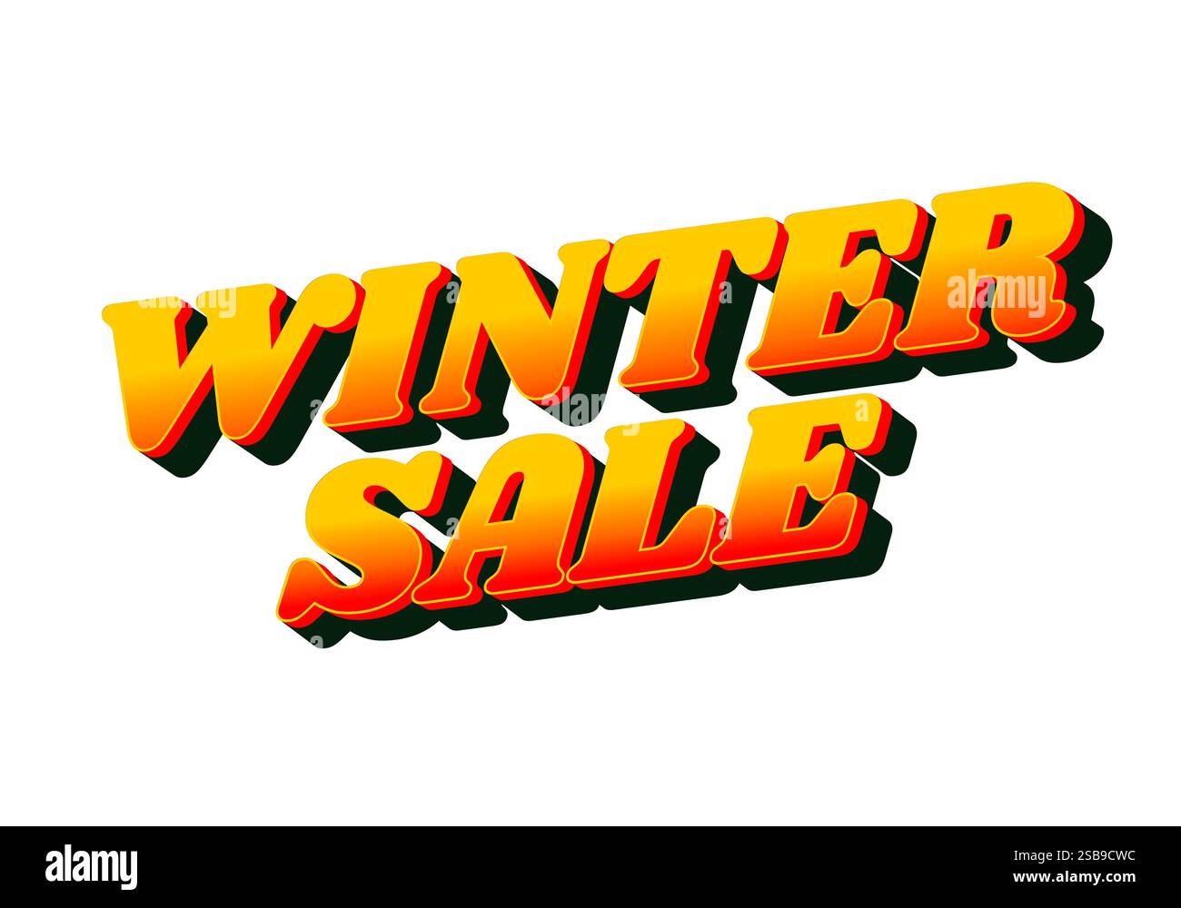 Winter sale. Text effect design in super bold fonts with eye catching ...