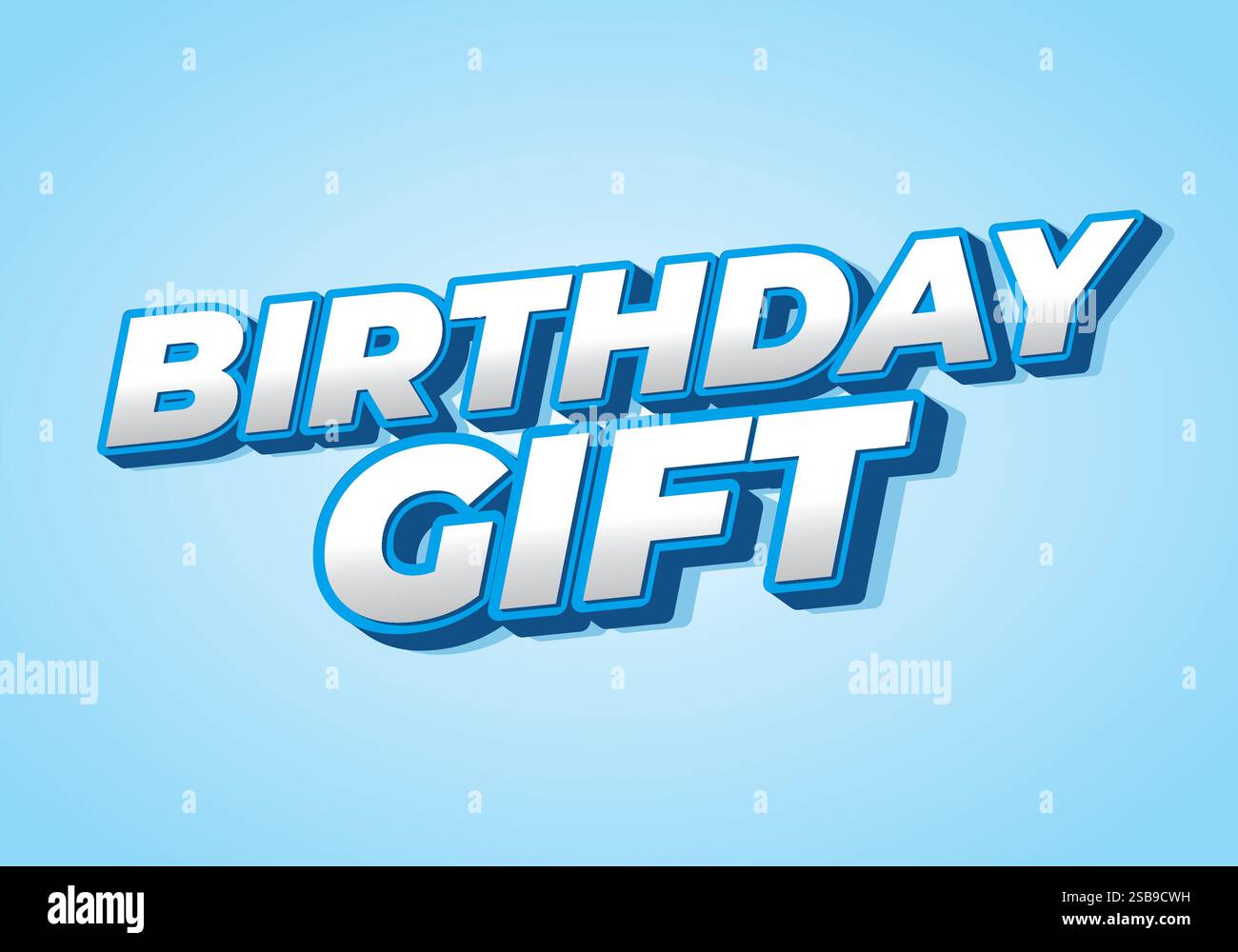 Birthday gift. text effect graphic design for advertising needs Stock ...