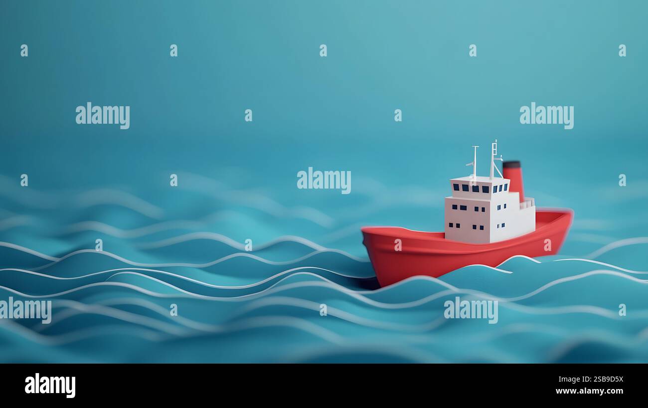 Simplified ferry routes displayed on a clean,minimal ocean map ...