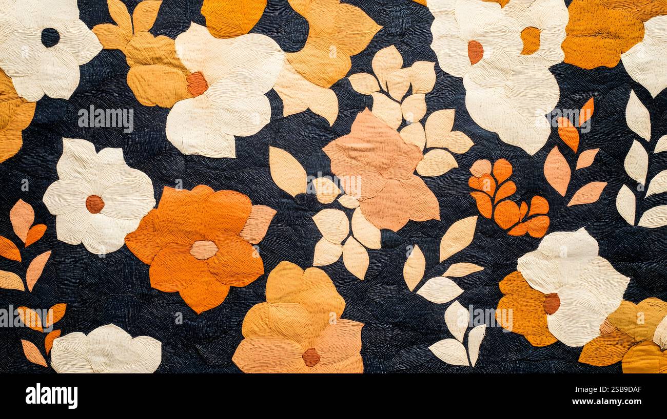 Vibrant abstract representation of traditional Kalamkari textile art ...