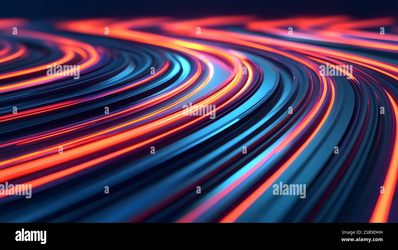 Futuristic roadways with automated vehicles flowing in a dynamic and ...