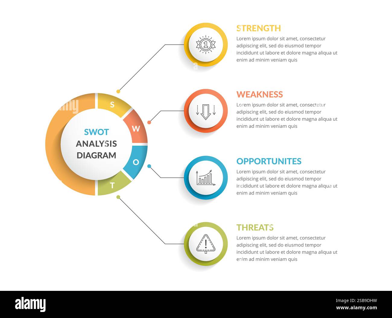 SWOT Analysis, infographic template for web, business, presentations, vector eps10 illustration ...