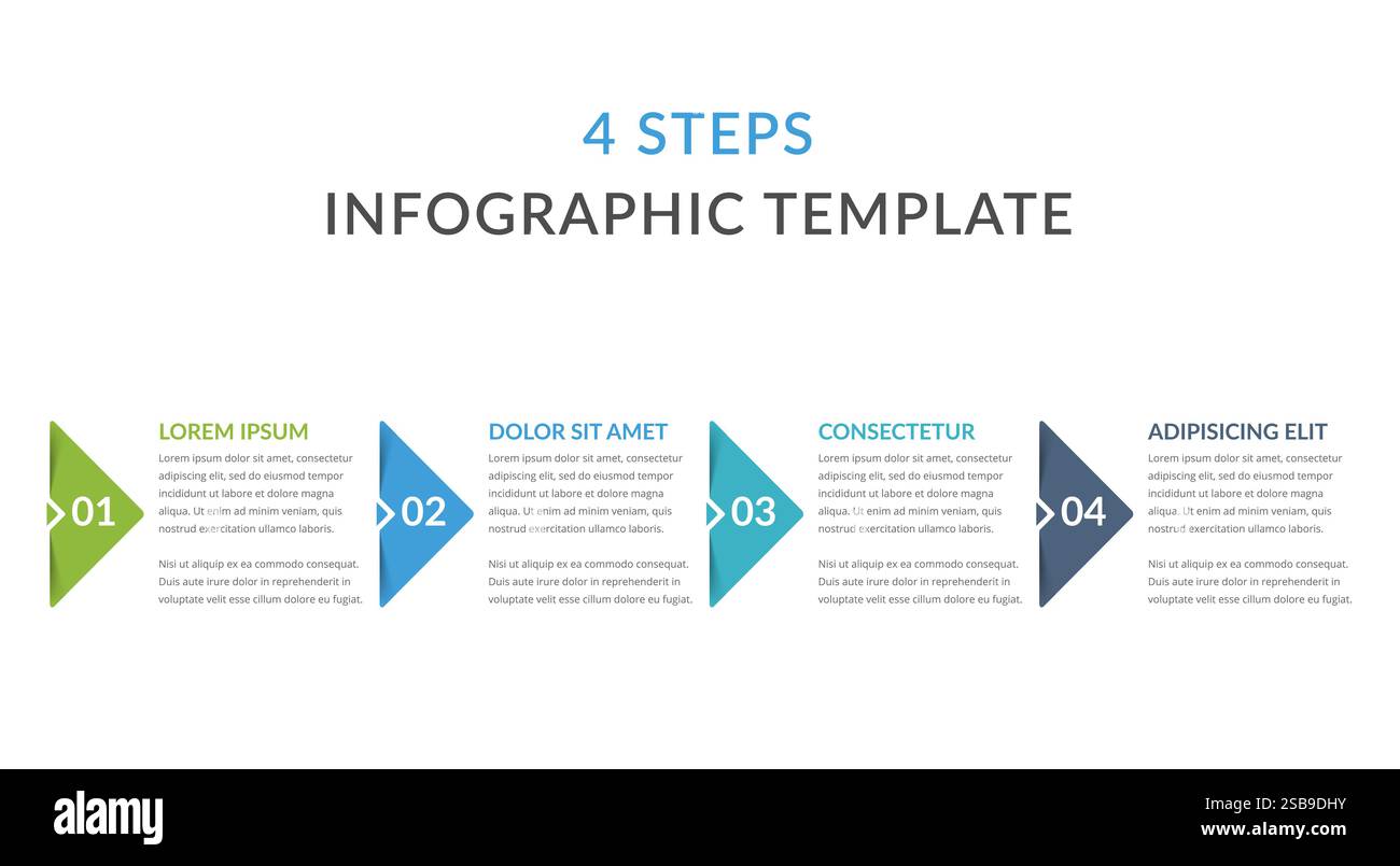 Infographic template with 4 steps, workflow, process chart, vector ...