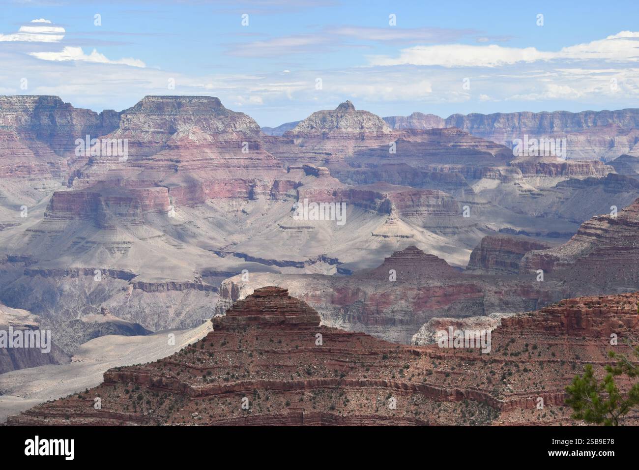 The Grand Canyon as seen from the Southern Rim from the Village to Hopi ...