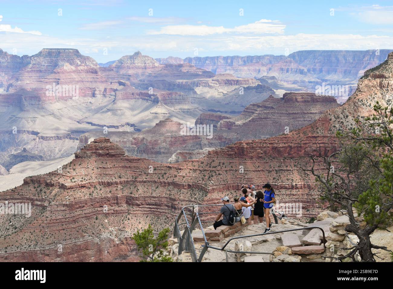 The Grand Canyon as seen from the Southern Rim from the Village to Hopi ...