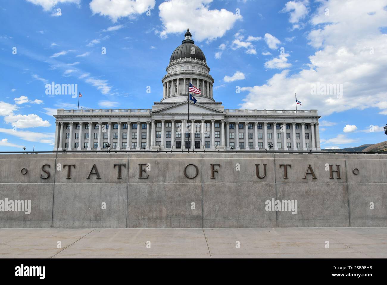 Utah State Capitol building, overlooking Salt Lake City in its imperial ...