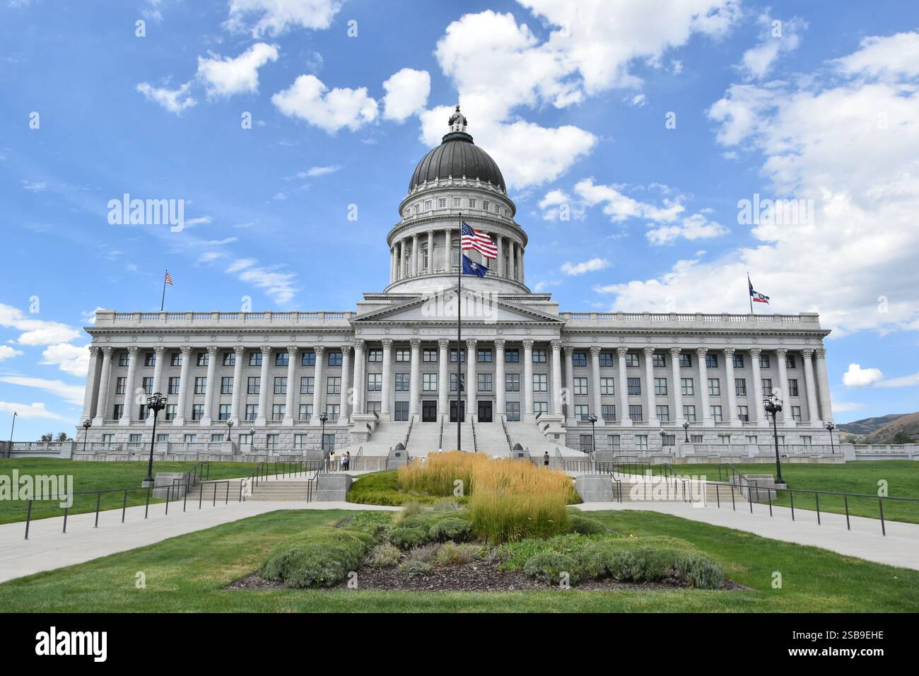 Utah State Capitol building, overlooking Salt Lake City in its imperial ...