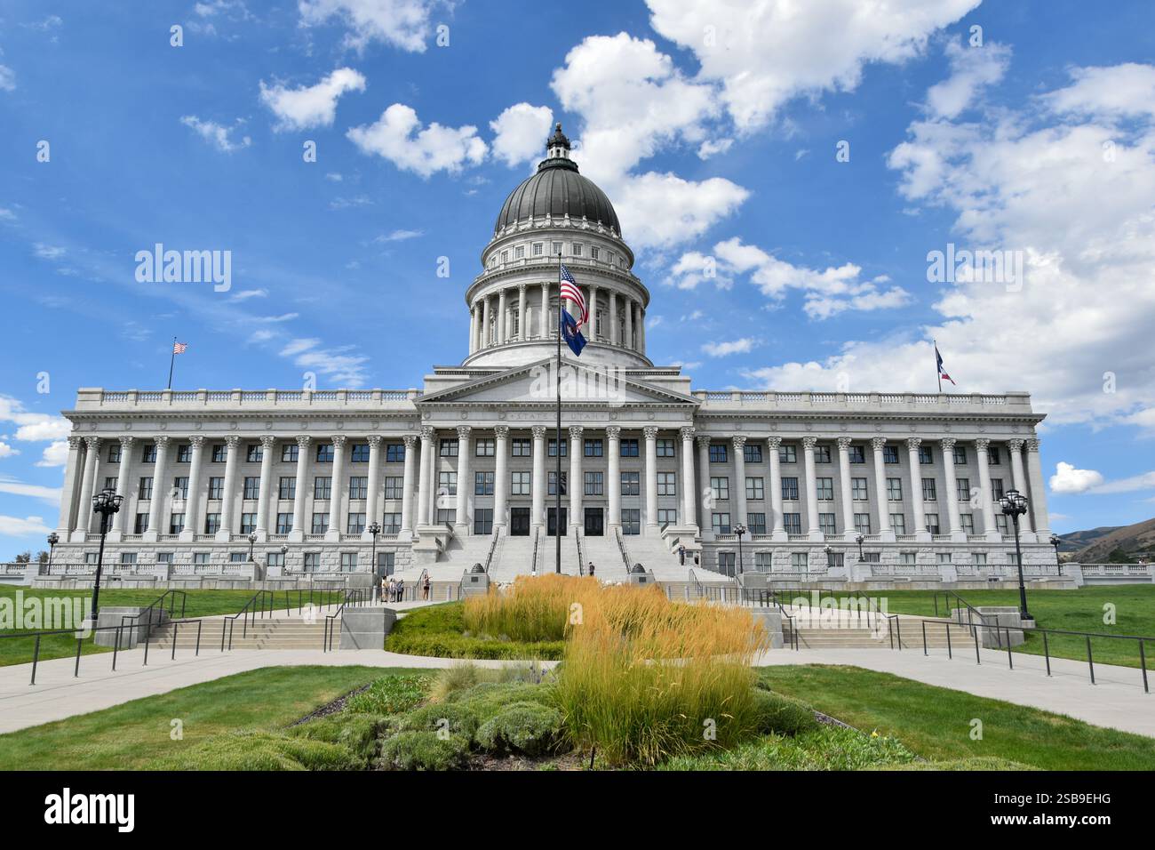Utah State Capitol building, overlooking Salt Lake City in its imperial ...