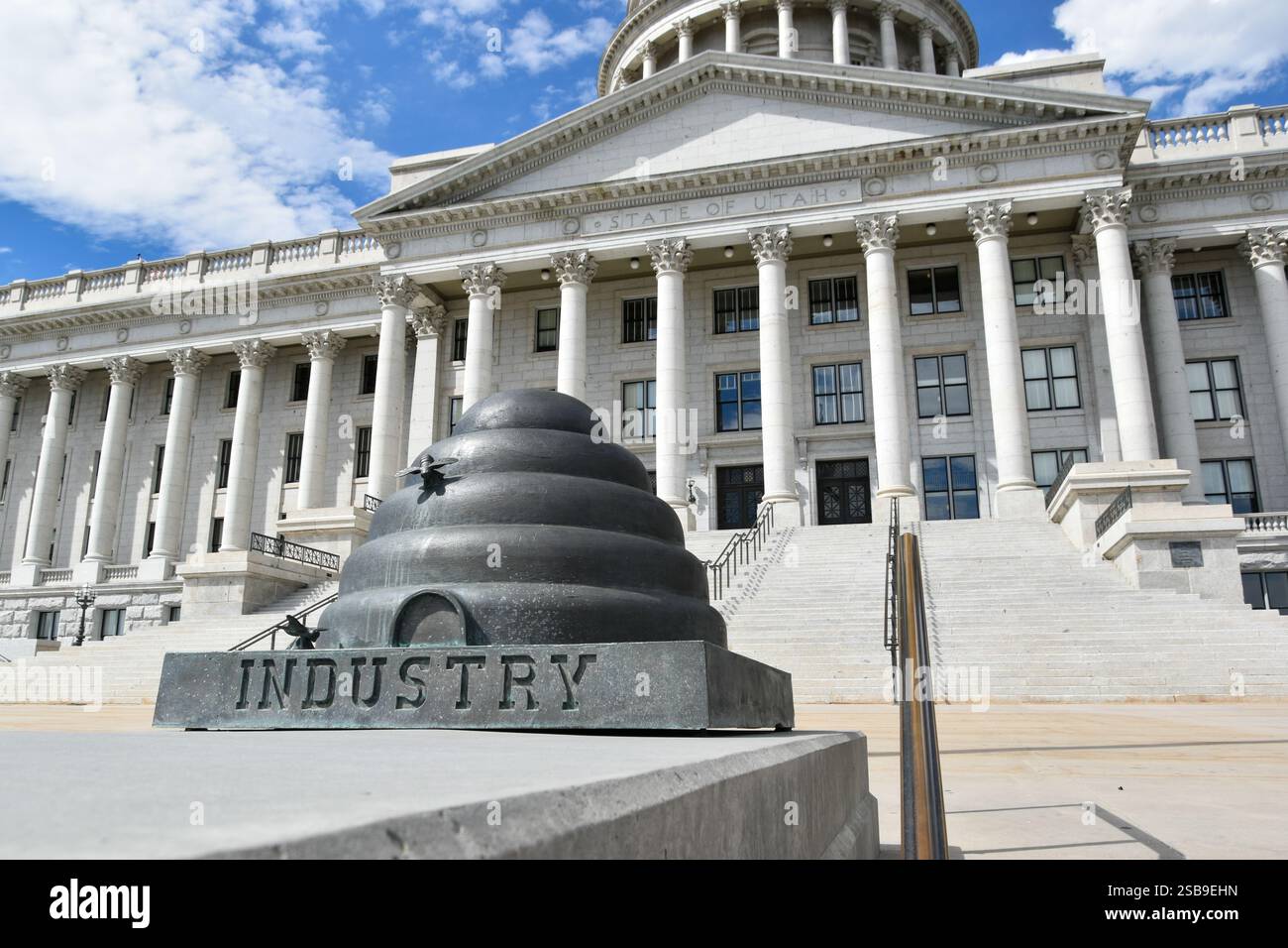 Utah State Capitol building, overlooking Salt Lake City in its imperial ...