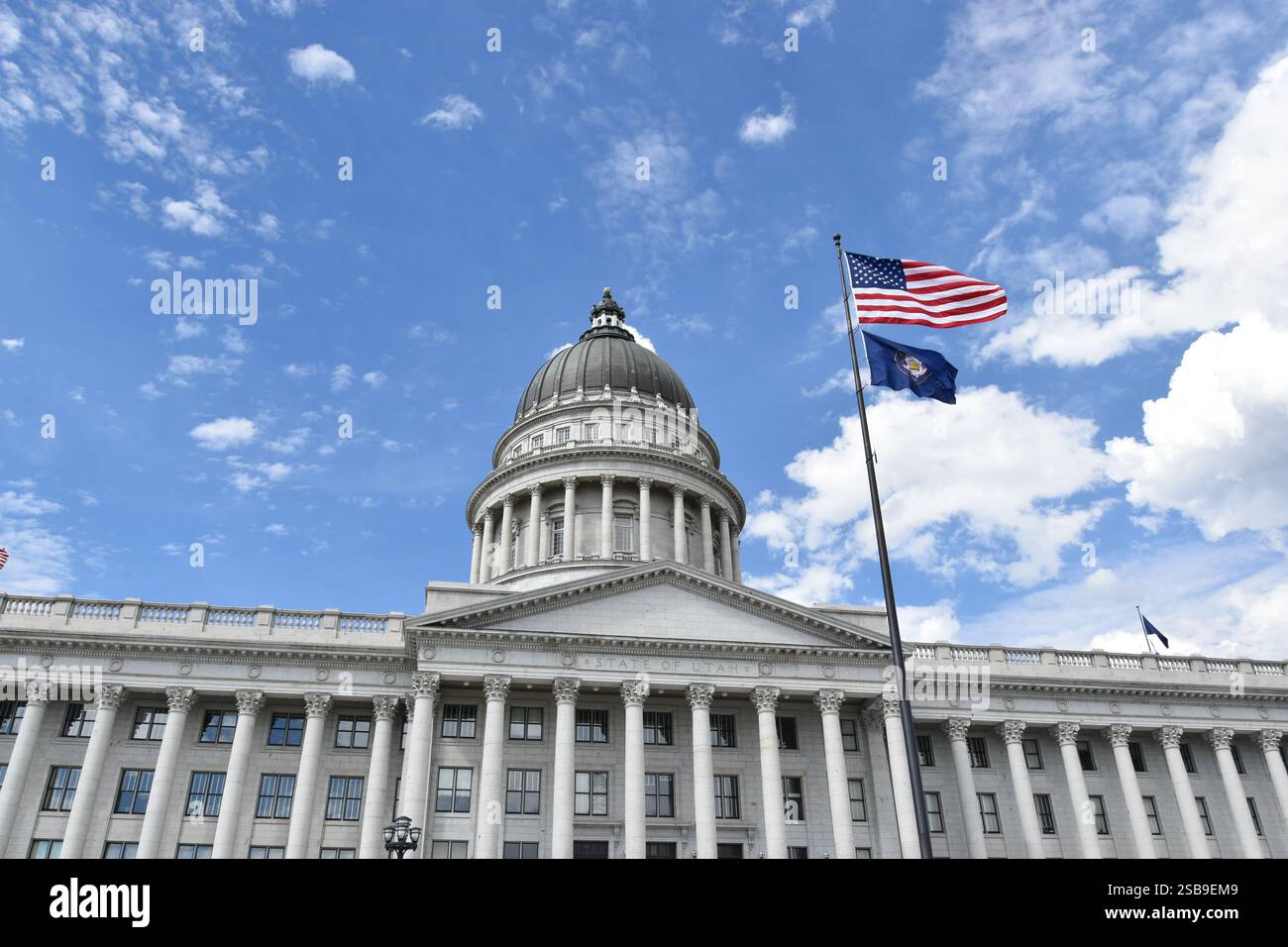 Utah State Capitol building, overlooking Salt Lake City in its imperial ...