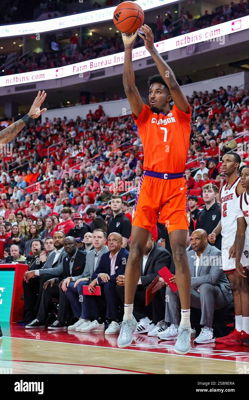 Raleigh, North Carolina, USA. 1st Feb, 2025. Clemson Tigers forward ...