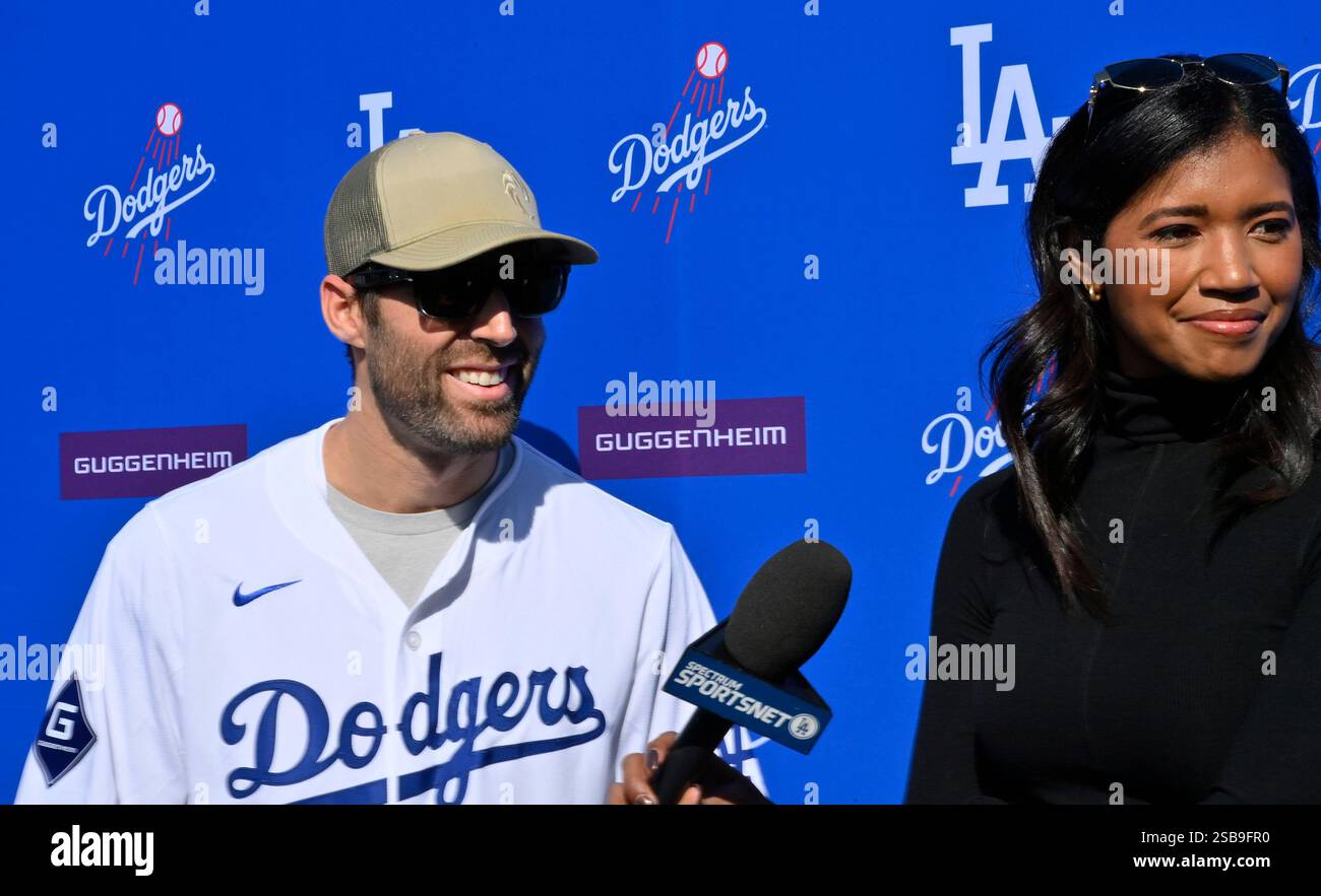 Los Angeles, United States. 01st Feb, 2025. Chris Taylor speaks to a ...