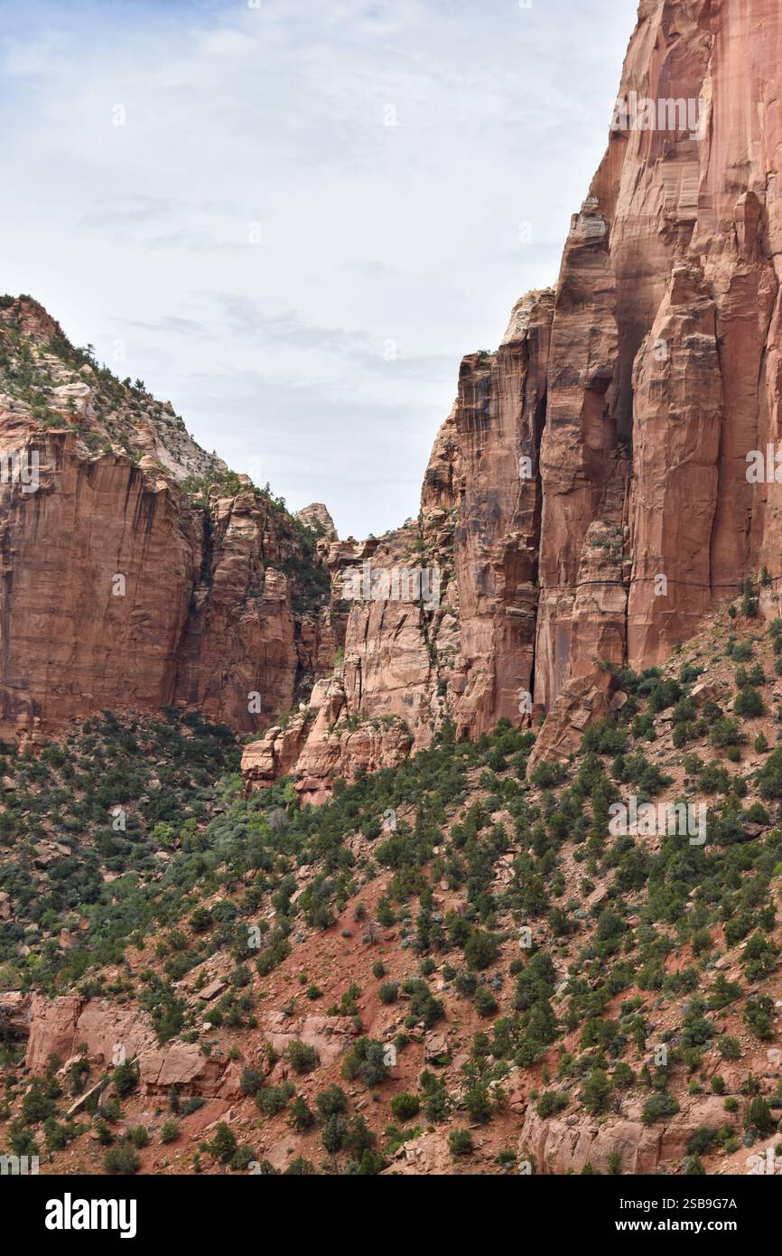 Zion National Park, known for its towering sandstone cliffs, diverse ...