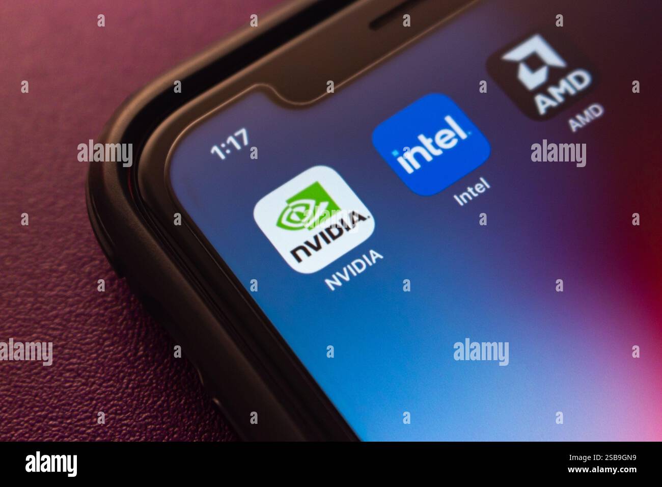 Mexico City, MEXICO - Jan 28 2025 : NVIDIA, Intel and AMD logos are ...