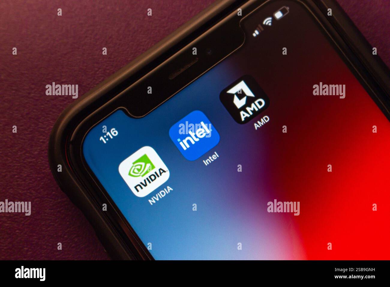 Mexico City, MEXICO - Jan 28 2025 : NVIDIA, Intel and AMD logos are ...