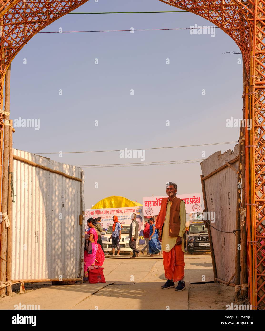 Traditional Indian Festival Entrance Gate at Maha Kumbh Mela in ...