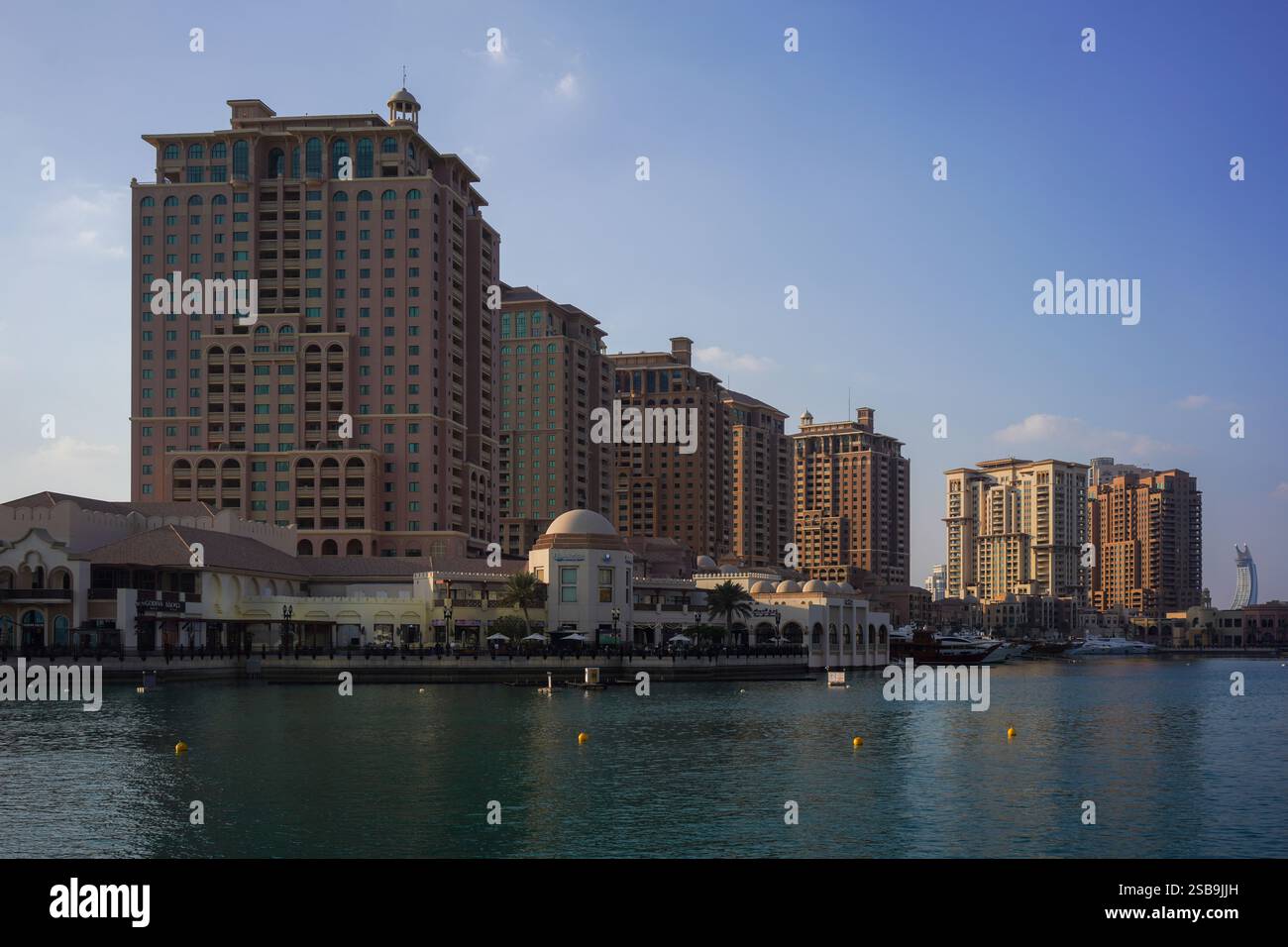 The Pearl Island in Doha, Qatar, is an artificial island and the first ...