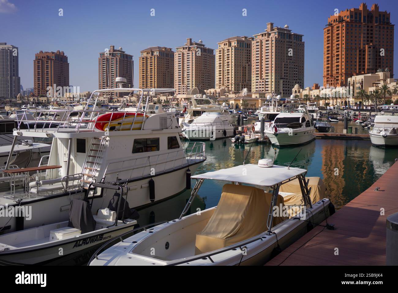 The Pearl Island in Doha, Qatar, is an artificial island and the first ...