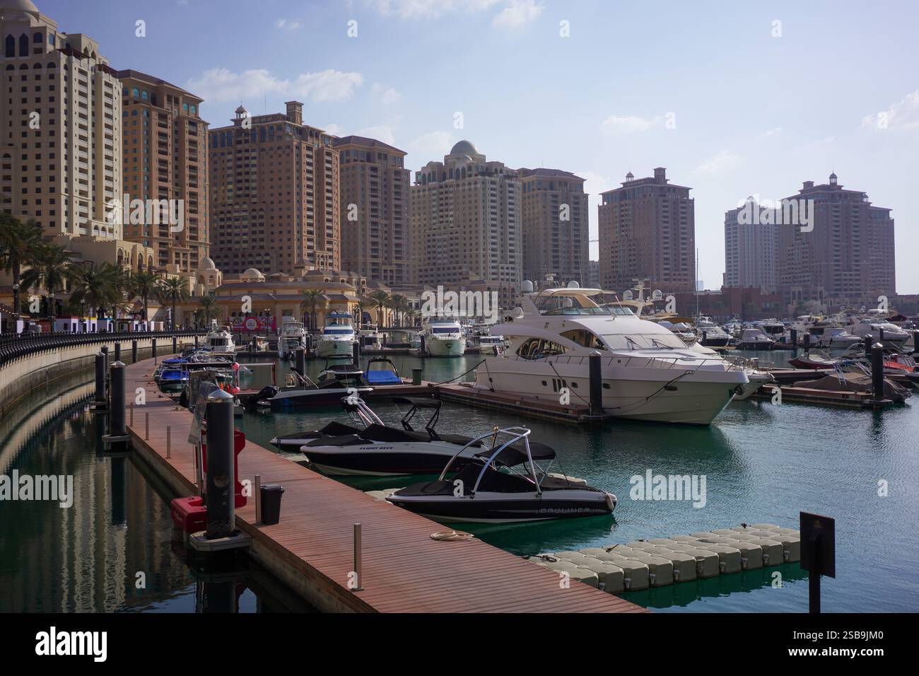 The Pearl Island in Doha, Qatar, is an artificial island and the first ...