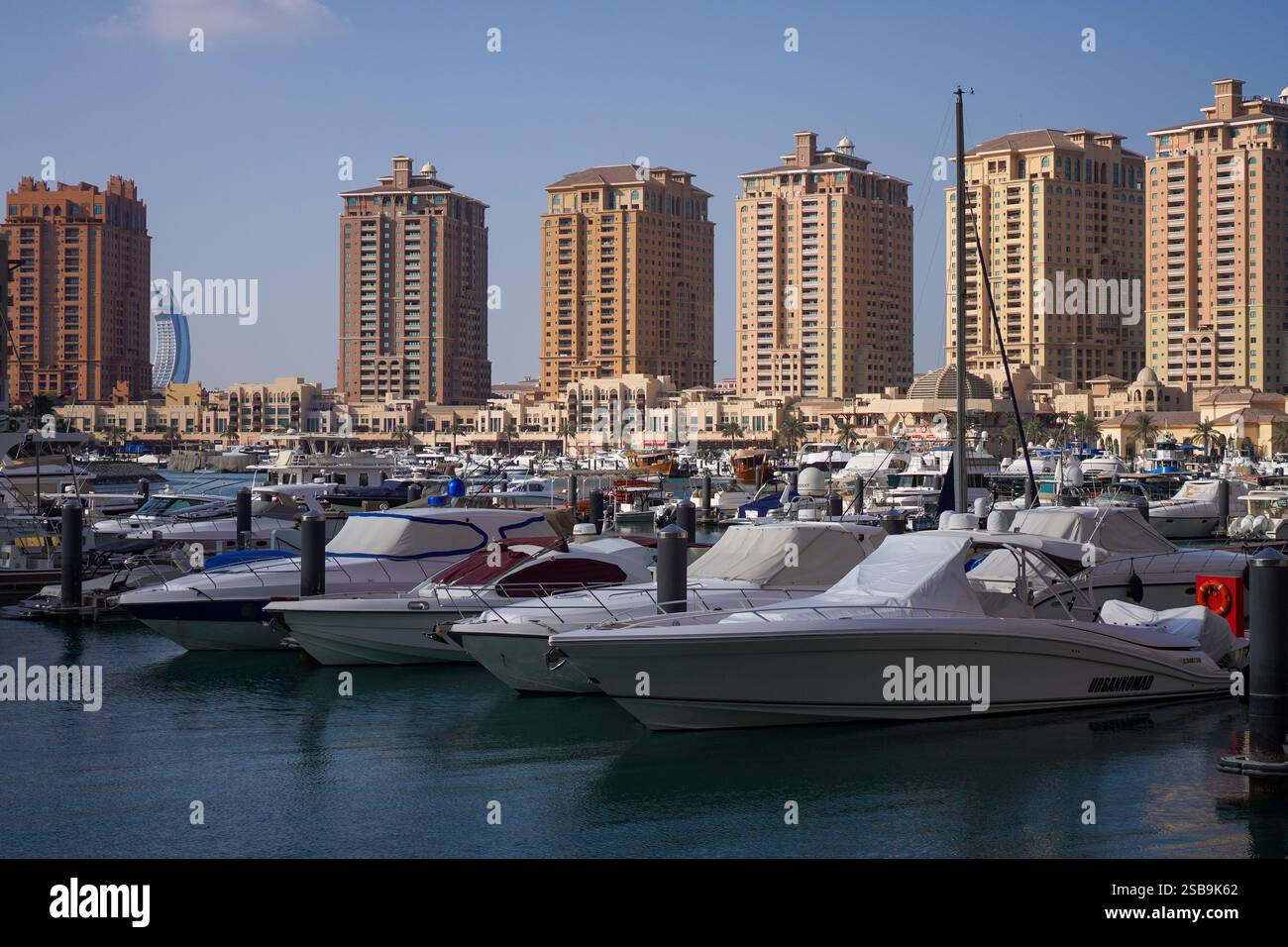The Pearl Island in Doha, Qatar, is an artificial island and the first ...